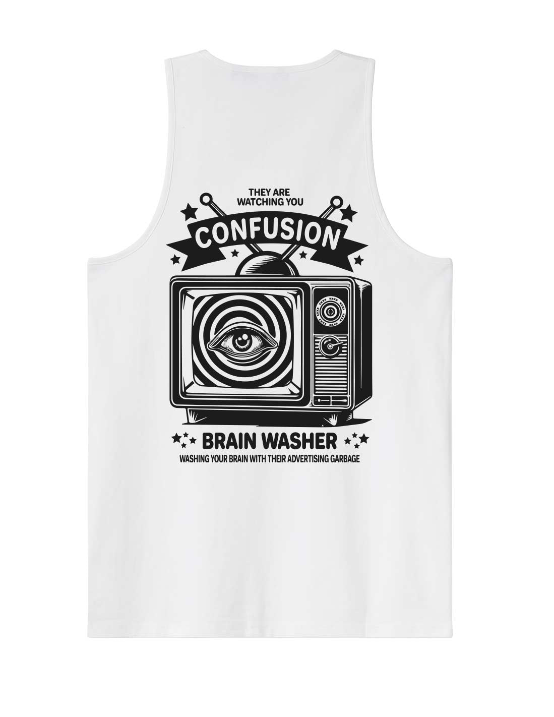 BRAIN WASHER WHITE TANK LIMITED EDITION – CONFUSION WEAR - My Way